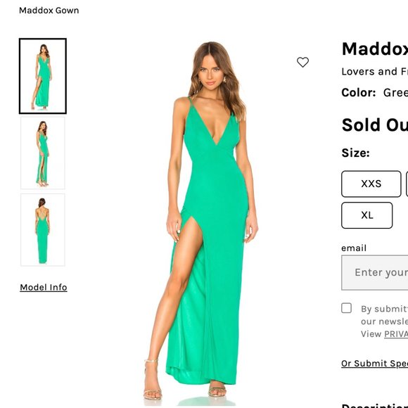 Lovers + Friends | Dresses | Lovers Friends Maddox Gown Green | Poshmark